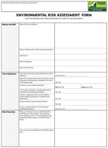 ENVIRONMENTAL RISK ASSESSMENT FORM - Think Wildlife